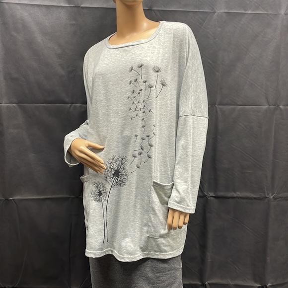 MISSLOOK | Tops | Misslook Womens Long Sleeve Casual Floral Oversized ...